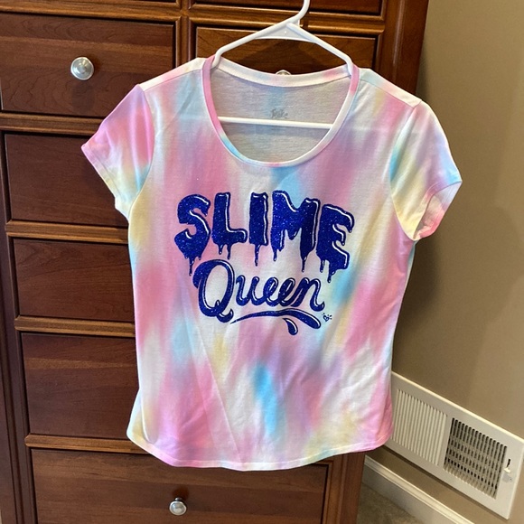 Justice | Shirts & Tops | Justice Tiedye Slime Queen Shirt Size 8plus ...